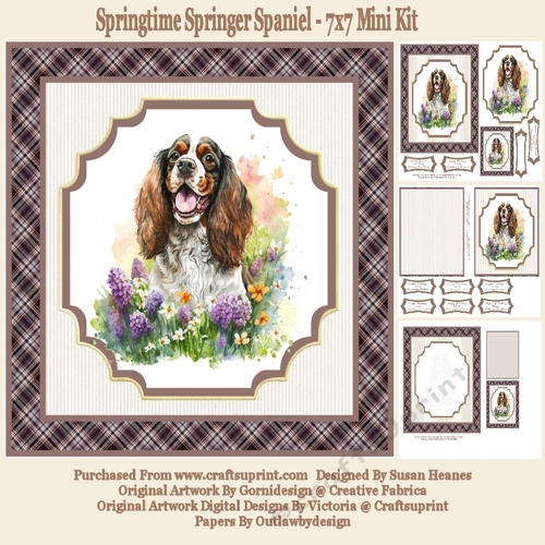 Springtime Springer Spaniel - 7x7 Mini Kit - CUP1196005_846 | Craftsuprint