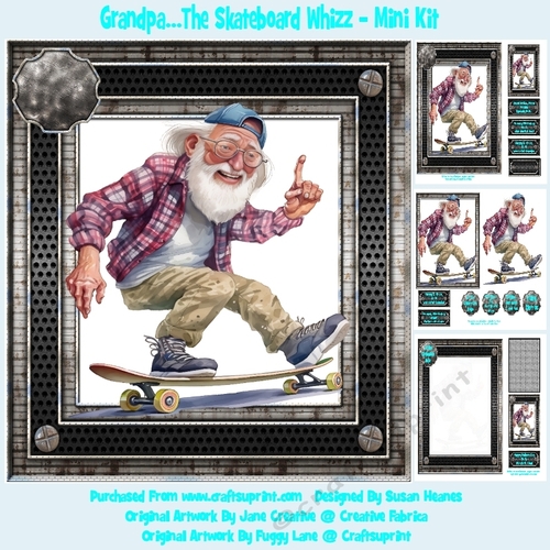 Grandpa...The Skateboard Whizz - Mini Kit - CUP1218990_846 | Craftsuprint