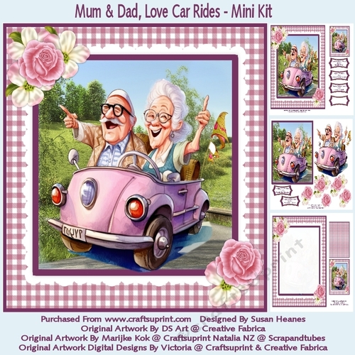 Mum & Dad, Love Car Rides - Mini Kit - CUP1220526_846 | Craftsuprint