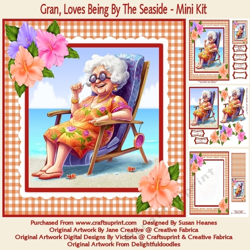 Gran, Loves Being By The Seaside - Mini Kit - CUP1220966_846 | Craftsuprint