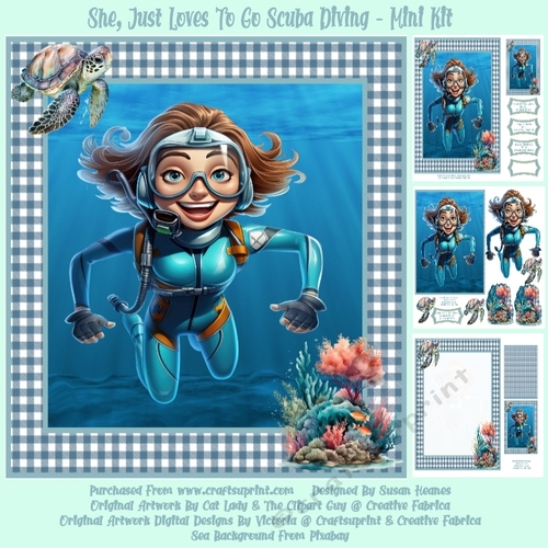 She, Just Loves To Go Scuba Diving - Mini Kit - CUP1226147_846 ...