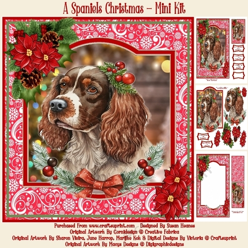 A Spaniels Christmas - Mini Kit - CUP1254943_846 | Craftsuprint