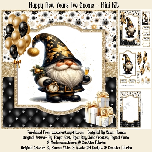 Happy New Years Eve Gnome - Mini Kit - CUP1272079_846 | Craftsuprint