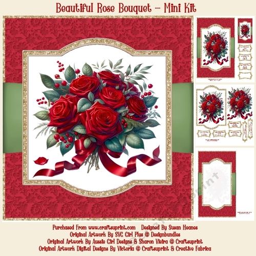 Beautiful Rose Bouquet - Mini Kit - CUP1282044_846 | Craftsuprint