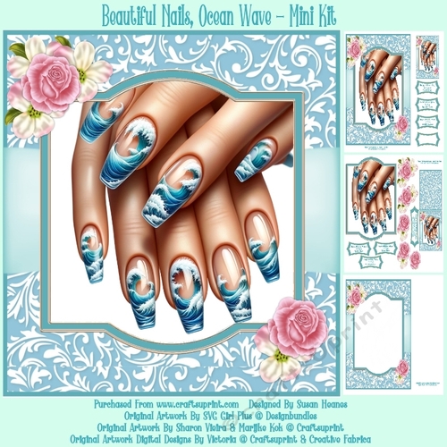 Beautiful Nails, Ocean Wave - Mini Kit - CUP1289252_846 | Craftsuprint