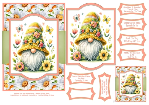 Spring Garden Gnome - 5x7 - CUP1309913_846 | Craftsuprint