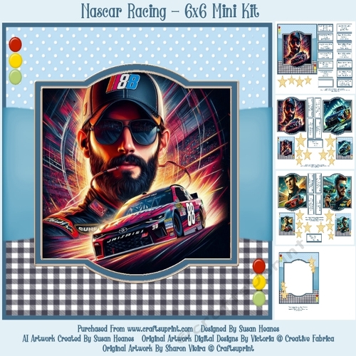 Nascar Racing - 6x6 Mini Kit - CUP1344881_846 | Craftsuprint