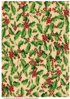 Holly Paper 3 - CUP278405_846 | Craftsuprint