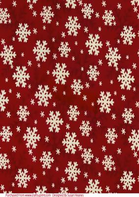 Red Snowflake Paper - CUP278408_846 | Craftsuprint