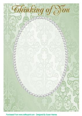A4 Light Green Fancy, Pearl Card Front 7 - CUP410462_846 | Craftsuprint