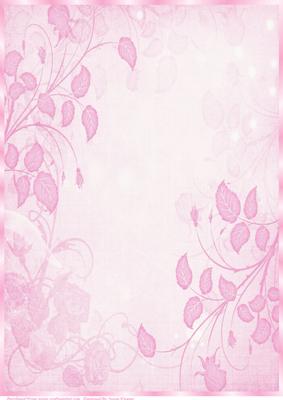 Pink Rose Leaves Paper, with Border 2 - CUP554561_846 | Craftsuprint