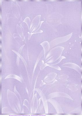 Purple Floral Paper, with Border - CUP554833_846 | Craftsuprint
