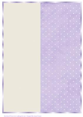 A4 Cream and Purple Spotty Card Front - CUP557746_846 | Craftsuprint