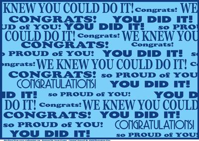 Blue Graduation Text Paper, with Border - CUP620875_846 | Craftsuprint