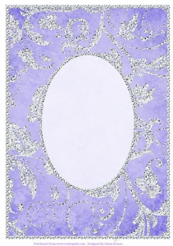 Crushed Purple, With Silver Bling Card Front - CUP768920_846 | Craftsuprint