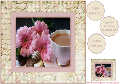 A Perfect Cup Of Tea On Mothers Day 8x8 - CUP772632_846 | Craftsuprint