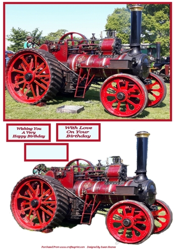 Red Steam Engine - CUP897628_846 | Craftsuprint