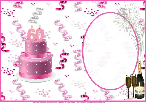 60th Birthday Clip Art Border