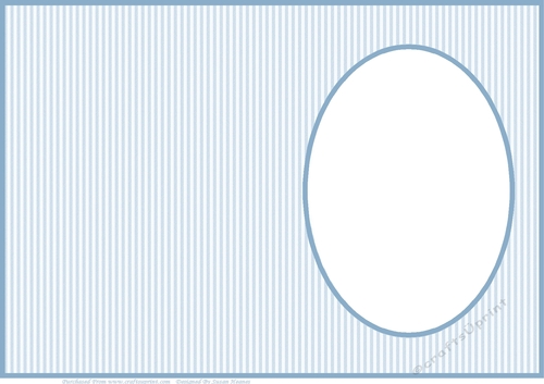 Blue And White Stripe Insert, With Border - CUP965469_846 | Craftsuprint