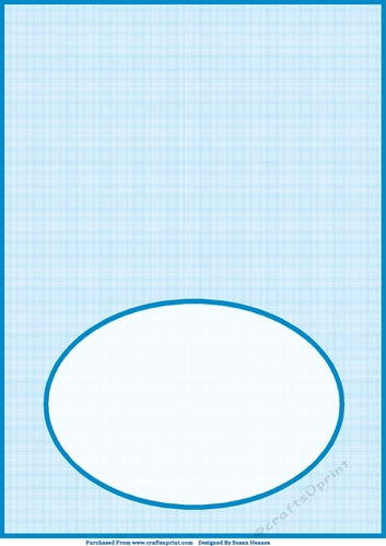 Shades Of Blue Check Insert, With Border - CUP969930_846 | Craftsuprint
