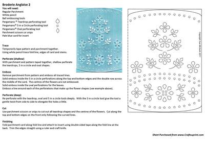 Broderie Anglaise Flowers Parchment Card - CUP172587_106 | Craftsuprint