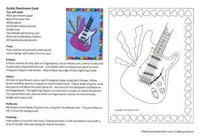 Guitar Parchment Card - CUP312926_106 | Craftsuprint