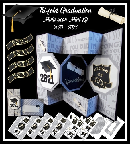 Tri-fold Graduation Card Multi-Year Kit - CUP1112850_2153 | Craftsuprint