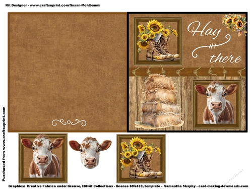 Hay There Cut and Fold Quick Card - CUP1211572_2153 | Craftsuprint