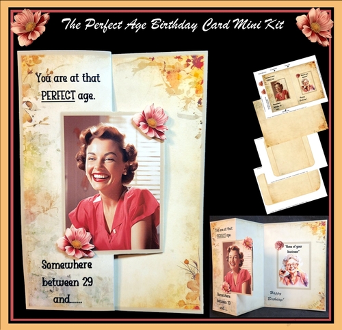 The Perfect Age Birthday Card Mini Kit - CUP1277997_2153 | Craftsuprint