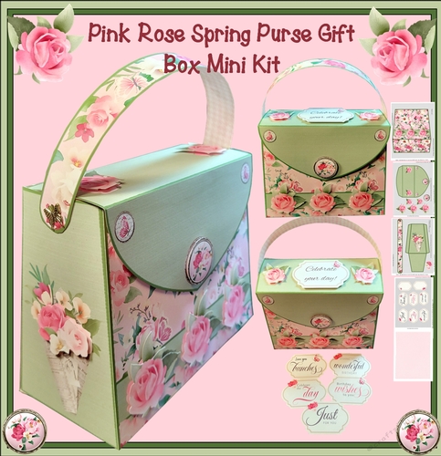 Pink Rose Spring Purse Gift Box Mini Kit - CUP1291556_2153 | Craftsuprint