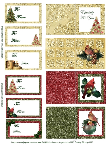 Glitter and Gold Christmas Gift and Name Tags - CUP753093_2153 ...
