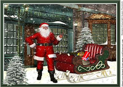 A4 Vintage Father Christmas Snow Scene - CUP133348_489 | Craftsuprint