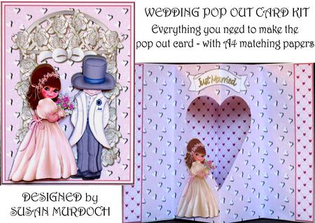 Wedding Pop Out Card Kit - CUP292490_489 | Craftsuprint