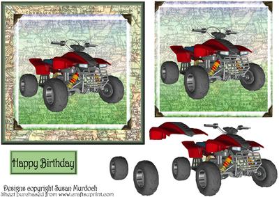 Quad Bike Card - CUP50101_489 | Craftsuprint