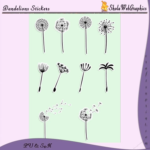 Dandelions Stickers - CUP1024749_2329 | Craftsuprint
