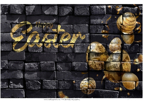 Happy Easter Colored 4 A4 Card - CUP1147523_2329 | Craftsuprint