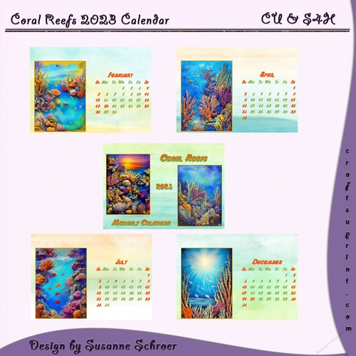 Coral Reefs 2023 Monthly Calendar - CUP1173801_2329 | Craftsuprint