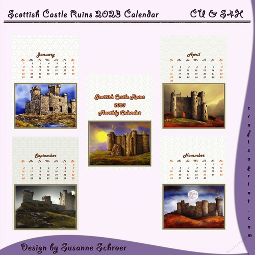 Scottish Castle Ruins 2023 Monthly Calendar - CUP1173836_2329 ...