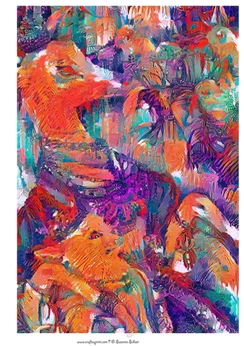 Deer Stack - Original Art to design Cards, Topper, Wallart etc ...