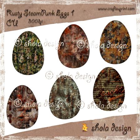 Rusty Steampunk Eggs 1 - CUP670657_2329 | Craftsuprint