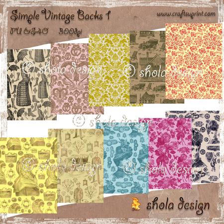 Simple Vintage Backs 1 - CUP675222_2329 | Craftsuprint
