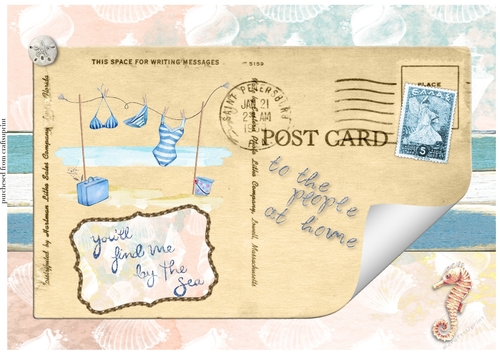 By the Sea Postcard 1 A4 - CUP939809_2329 | Craftsuprint