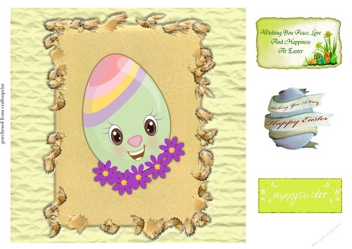 Easter Egghead 13 Quick Card - CUP941365_2329 | Craftsuprint