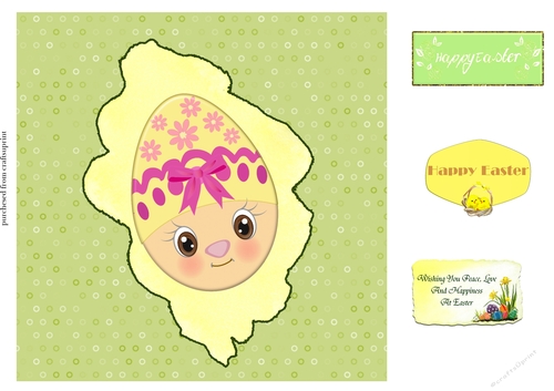 Easter Egghead 18 Quick Card - CUP941371_2329 | Craftsuprint