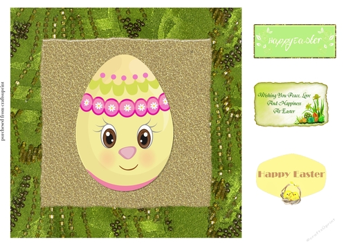 Easter Egghead 22 Quick Card - CUP941375_2329 | Craftsuprint