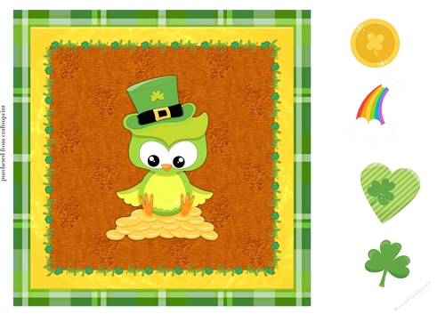 Luck of the Irish Owl Quick Card exclusive - CUP954576_2329 | Craftsuprint
