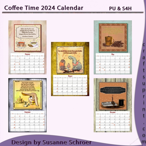 Coffee Time 2024 Portrait Calendar - CUP991828_2329 | Craftsuprint