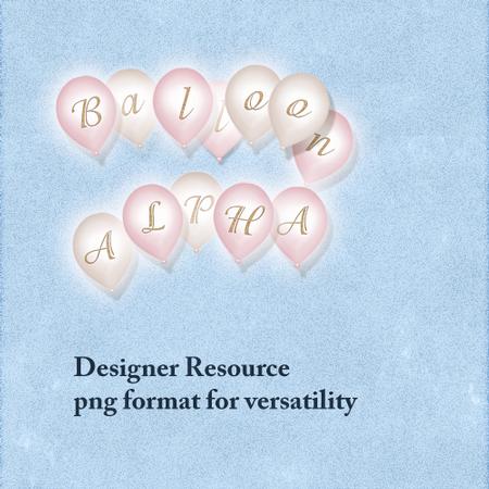 Wedding Balloon Alpha - CUP516962_927 | Craftsuprint