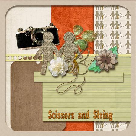 Scissors and String Scrapbook Kit - CUP619063_927 | Craftsuprint