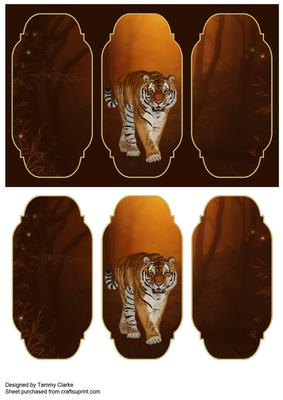 Wild Tiger Card Topper - CUP436035_1873 | Craftsuprint